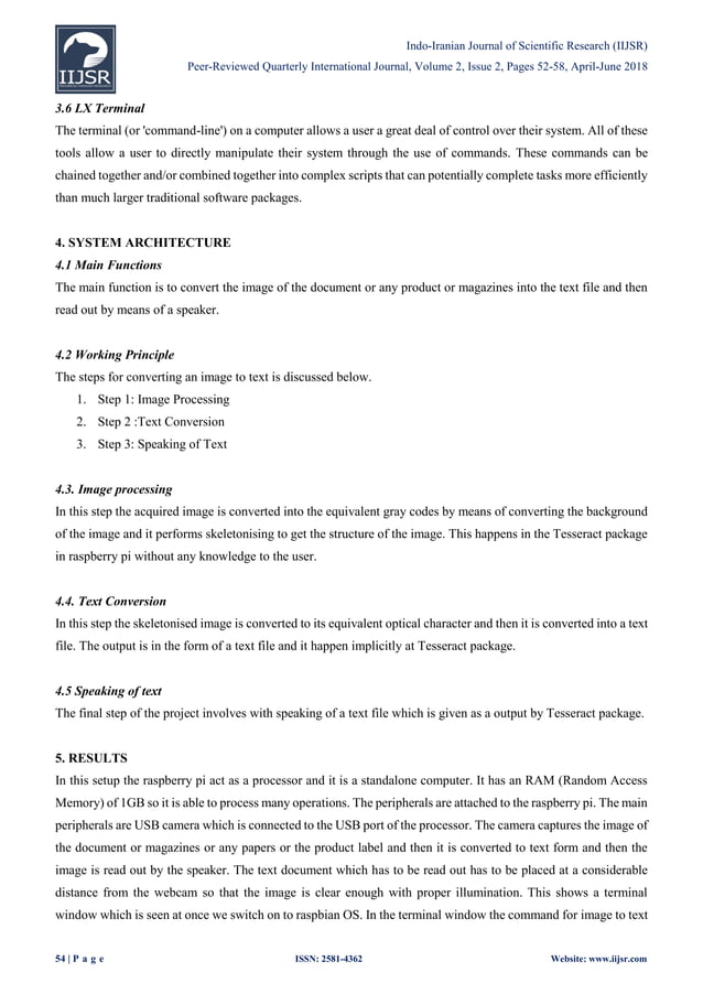 Smart Gadget for Visually Challenged People using Raspberry PI | PDF ...