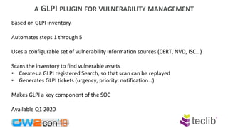 Presentation of glpi project, OW2con'19, June 12-13, Paris. | PPT