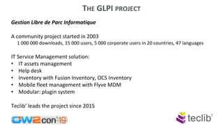 Presentation of glpi project, OW2con'19, June 12-13, Paris. | PPT
