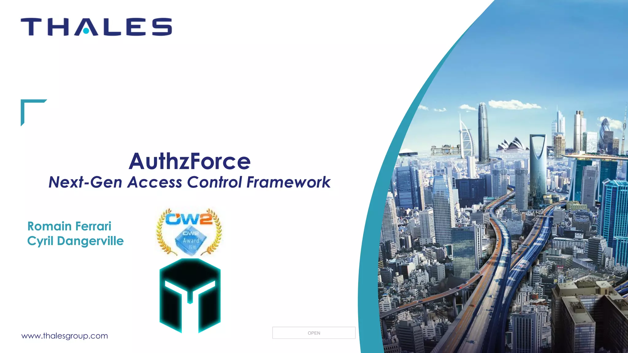 Presentation of Authzforce project, OWcon'19, June 12-13, 2019, Paris. | PPT