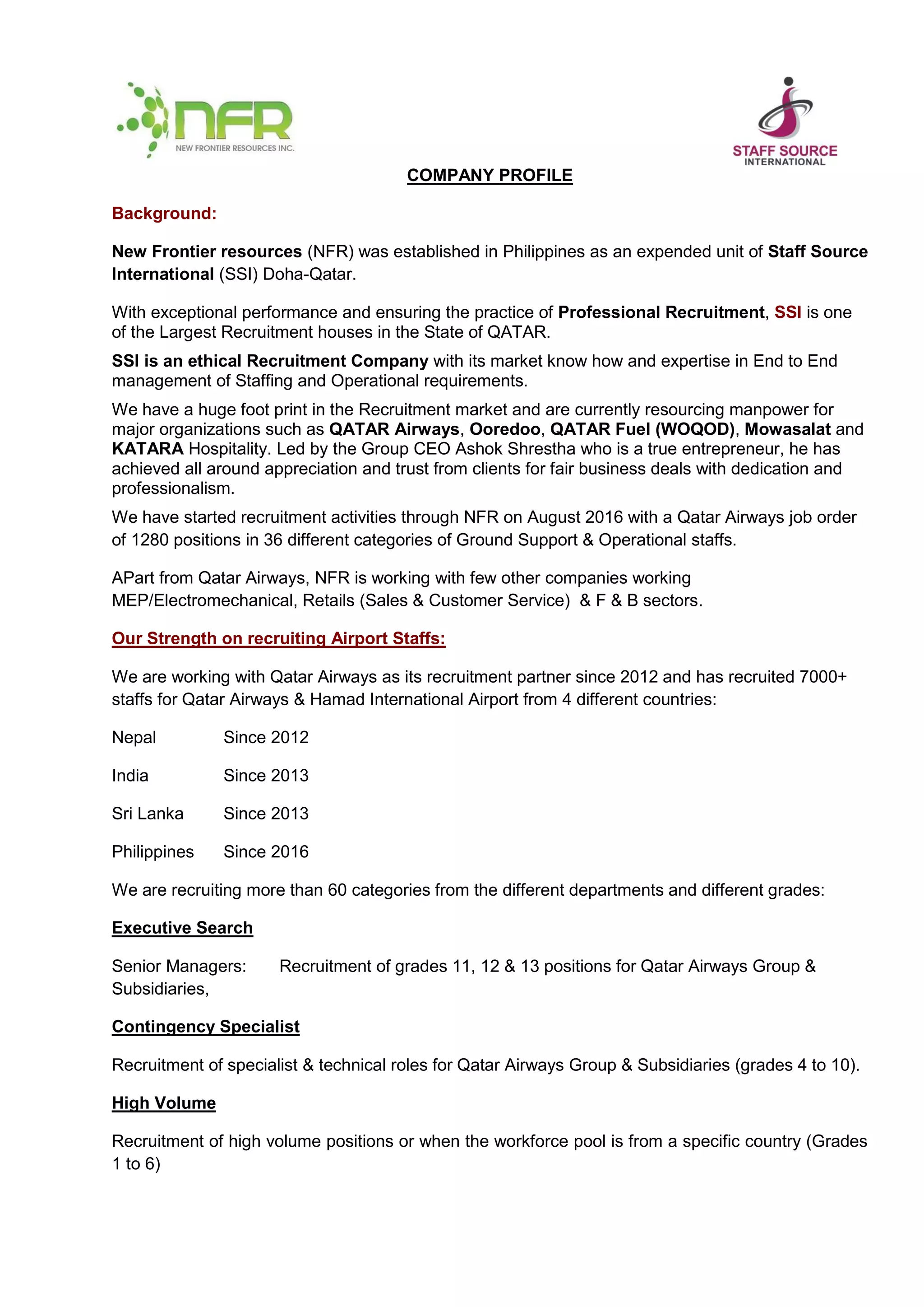NFR-SSI Profile | PDF