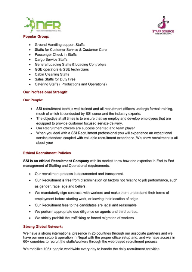 NFR-SSI Profile | PDF | Aviation Industry | Industries