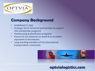 OPTVIA Overview | PDF