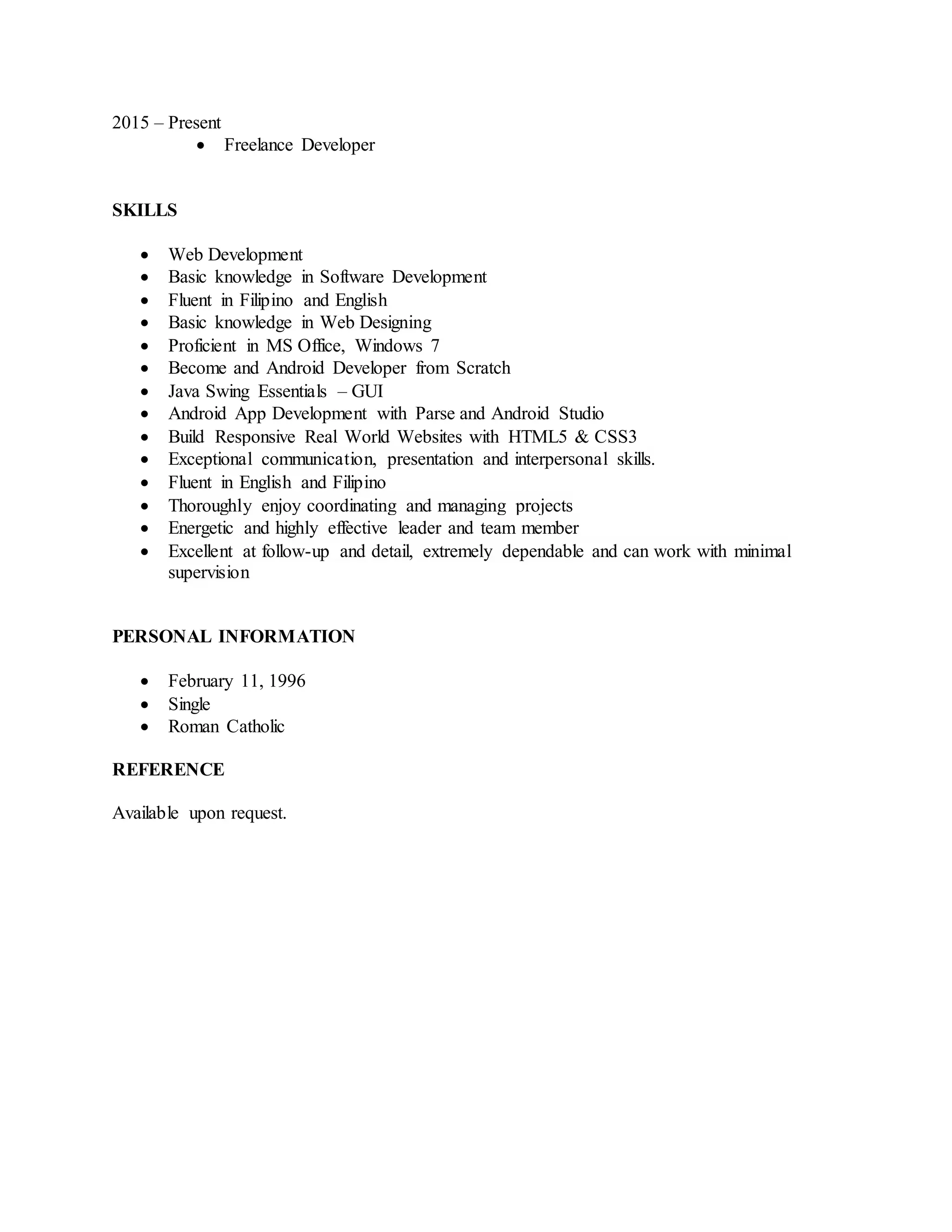 Resume-Marvin-Jay | DOCX | Computing | Technology & Computing