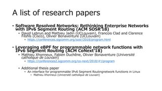 Segment Routing v6 (SRv6) Academy Update | PDF