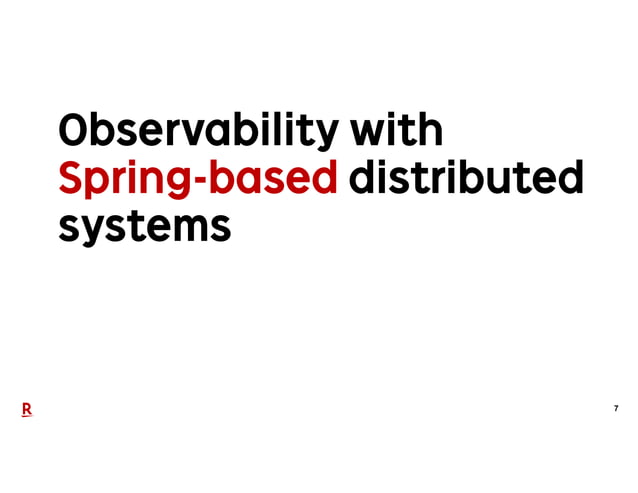 Observability with Spring-based distributed systems | PPT