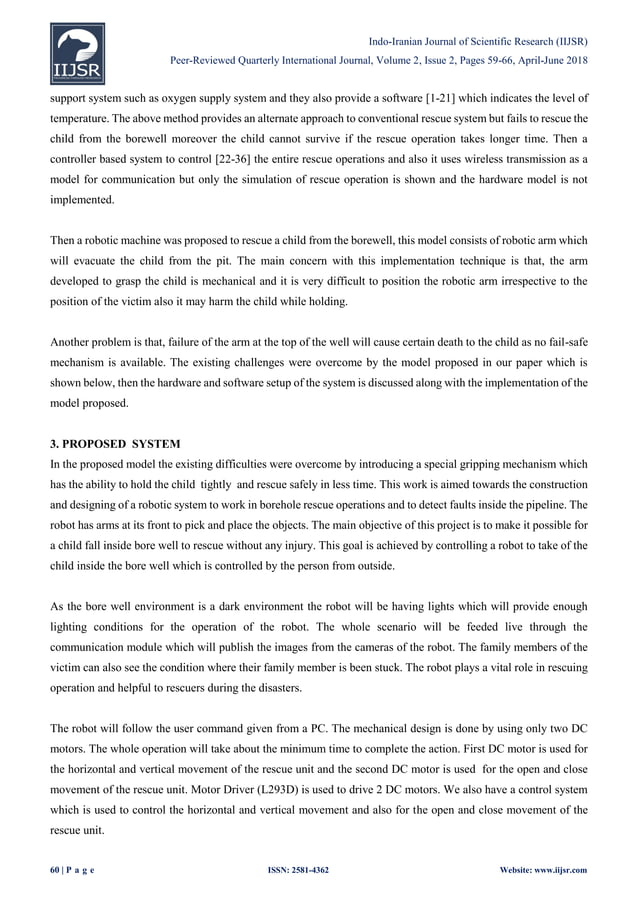 Smart Bore well Rescuing Robot | PDF