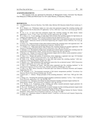 Permanent magnet flux switching motor technology as a solution for high ...