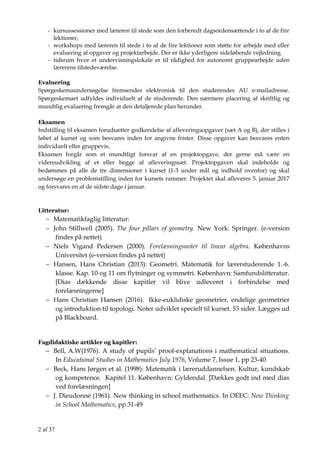 4. Udkast til undervisningsplan Mat II i fagdid Persp. HCH 8. juni | PDF