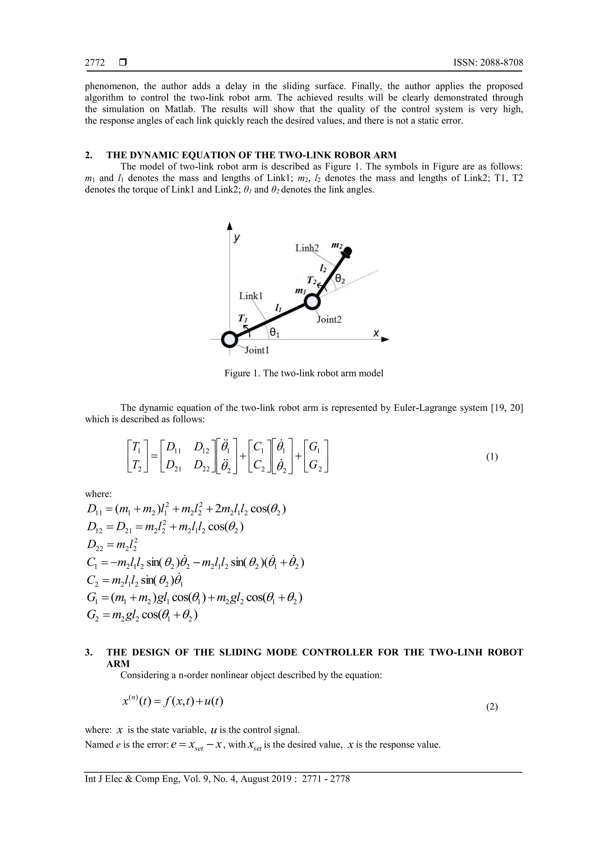 Sliding Mode Control Based System For The Two Link Robot Arm Pdf