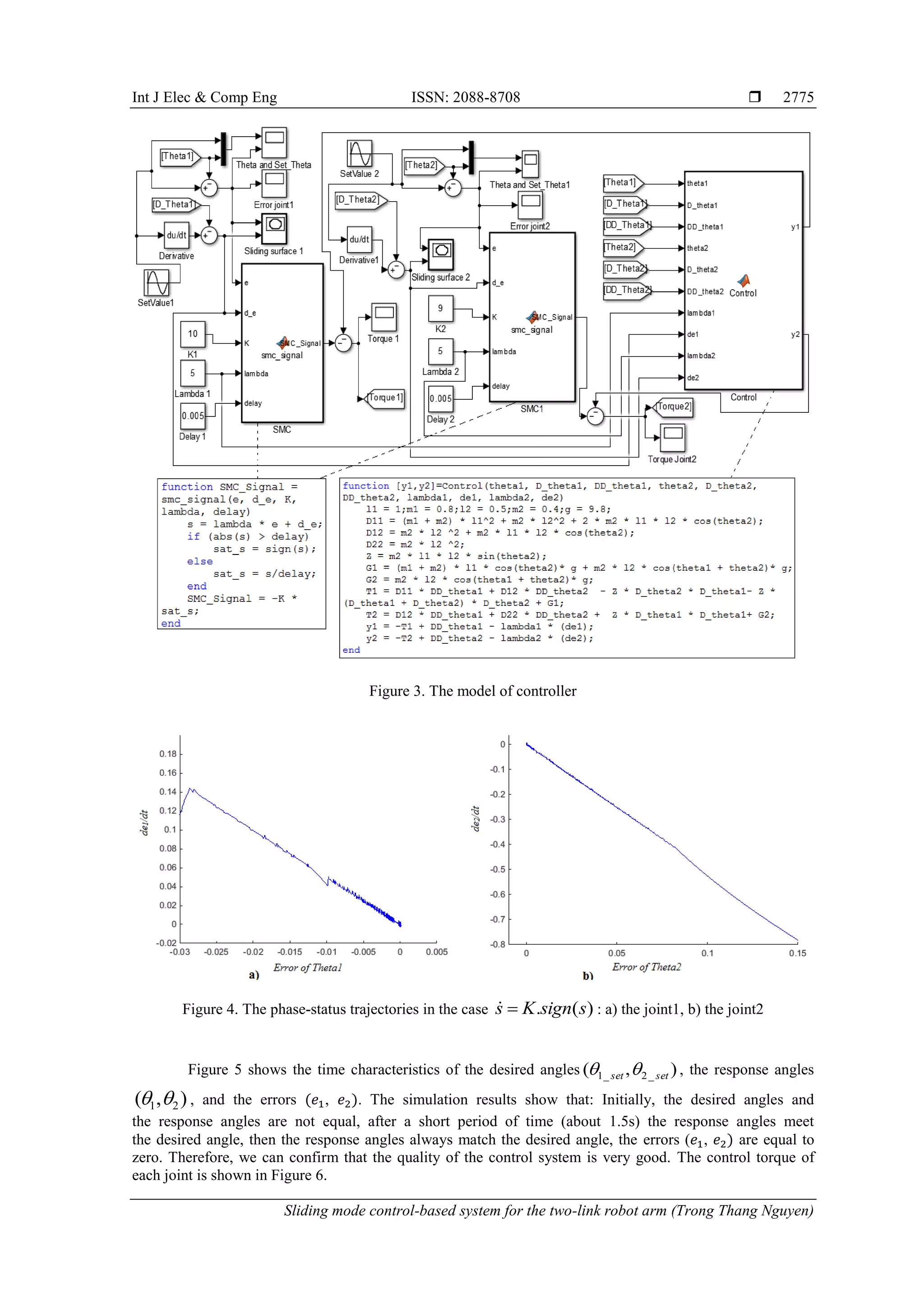Sliding mode control-based system for the two-link robot arm | PDF