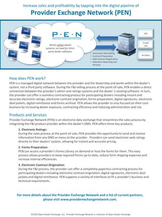 Provider Exchange Network (PEN) Overview | PDF