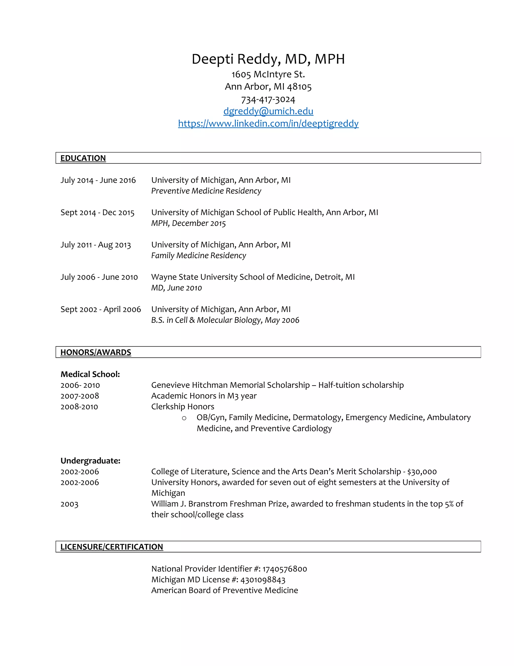 CV_Deepti_Reddy_MD_MPH | PDF