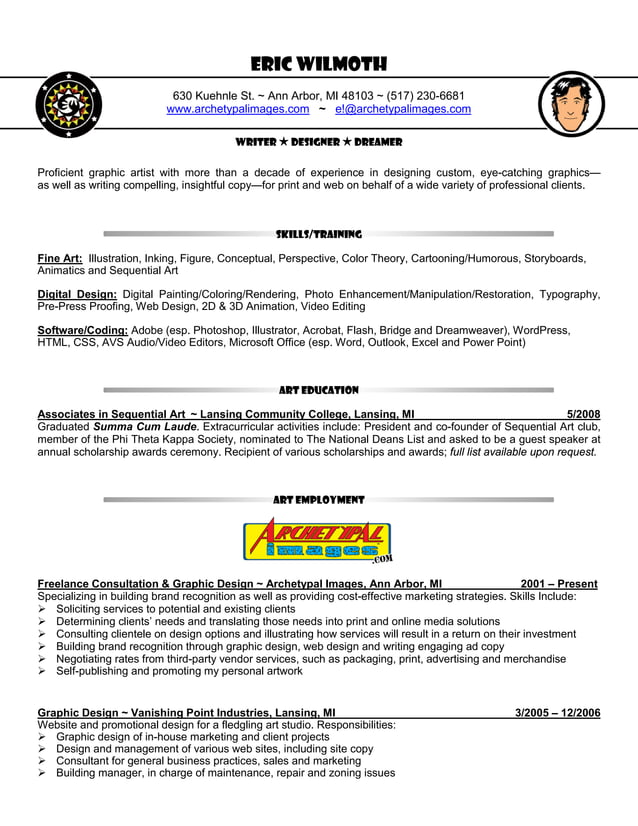 Eric Wilmoth's Resume, 2016 | PDF