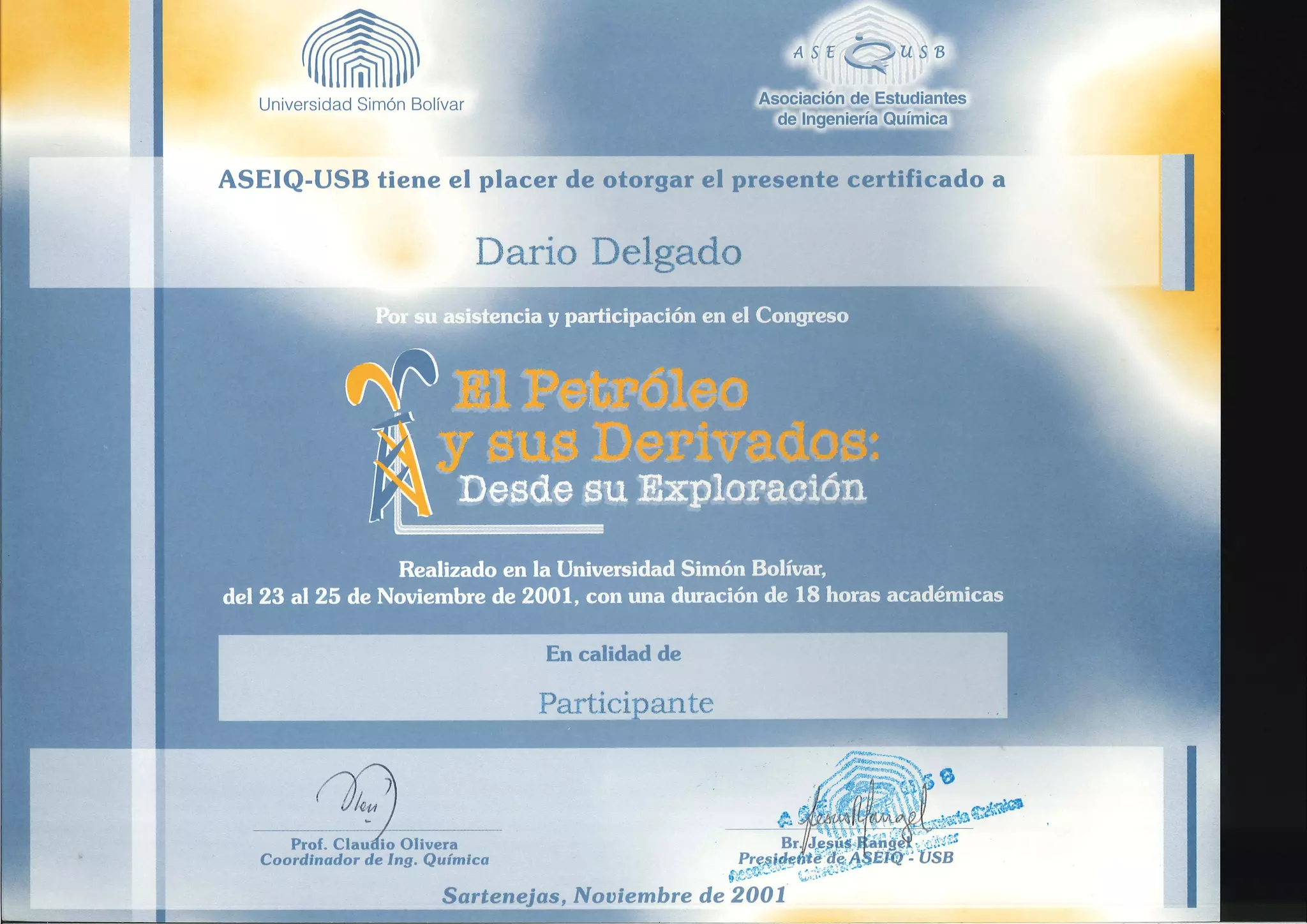 Oil refining seminar attendee certificate | PDF