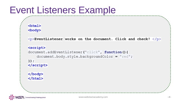 JavaScript - Chapter 11 - Events