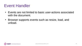JavaScript - Chapter 11 - Events | PPT