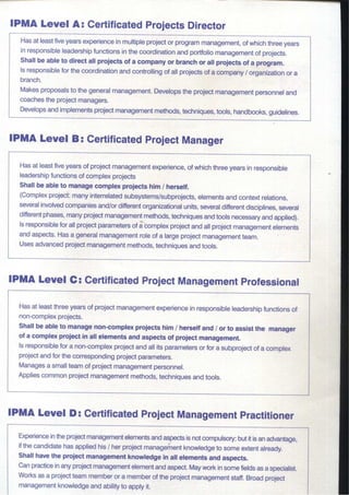 IPMA Certificate | PDF