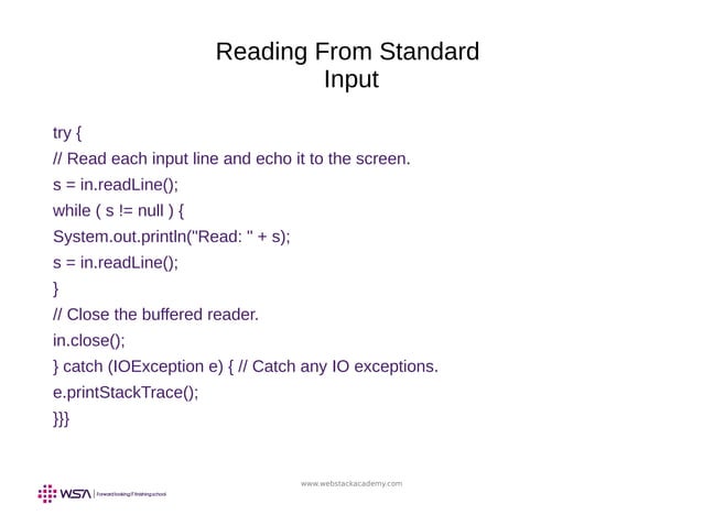 Core Java Programming Language Jse Chapter Xi Console Io And