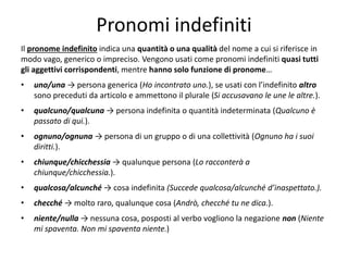 011 Morfologia e Classificazione di Articoli, Aggettivi, Pronomi | PPTX