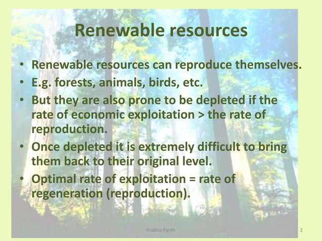 011 optimal depletion of renewable resources | PPSX | Zoos & Aquariums ...