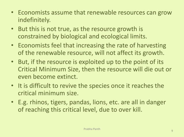 011 optimal depletion of renewable resources | PPSX | Zoos & Aquariums ...