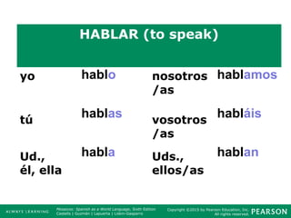 01 1present tense_of_regular_-ar_verbs | PPT