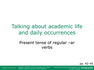 01 1present tense_of_regular_-ar_verbs | PPT