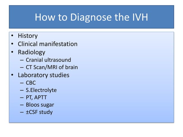 seminar intraventricular hemorrage and birth defects | PPT