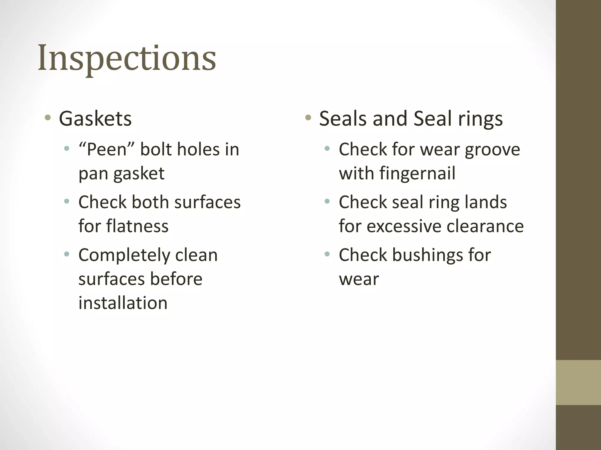 011 Seals, Bearings, and Bushings | PPTX