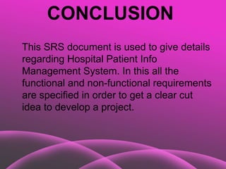 Sample - Software Requirements Specification for Hospital Info ...