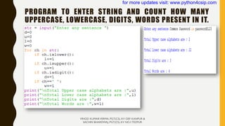 00012.PYTHON - STRING MANIPULATION SLIDES | PPT | Free Download