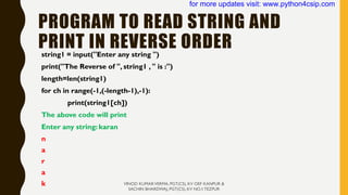 00012.PYTHON - STRING MANIPULATION SLIDES | PDF