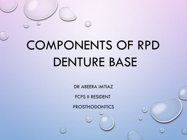 - Denture base power point presentation. | PPTX