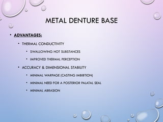 - Denture base power point presentation. | PPTX