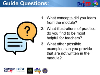 012 ppst resource package module 2 walkthrough | PDF