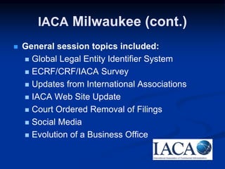 International Association of Commercial Administrators | PPTX