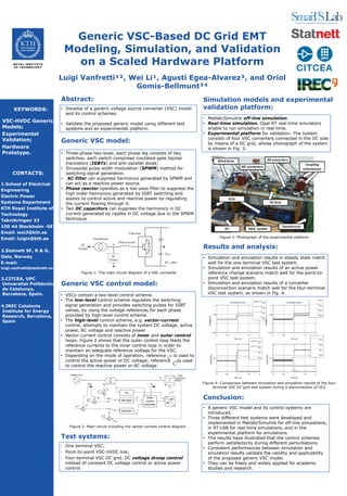 Generic VSC-Based DC Grid EMT Modeling, Simulation and Validation on a Scaled Hardware Platform ...