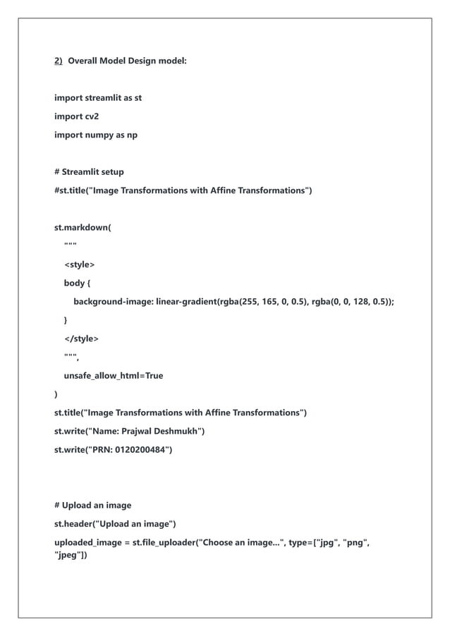Computer vision image enhancement ppt prajwal deshmukh | PDF