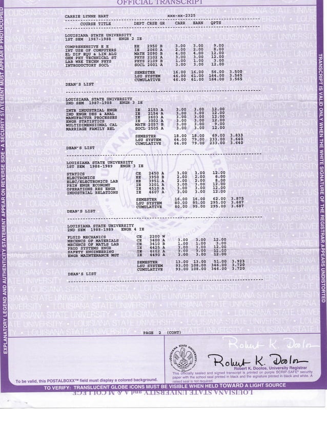LSUTranscript001 | PDF