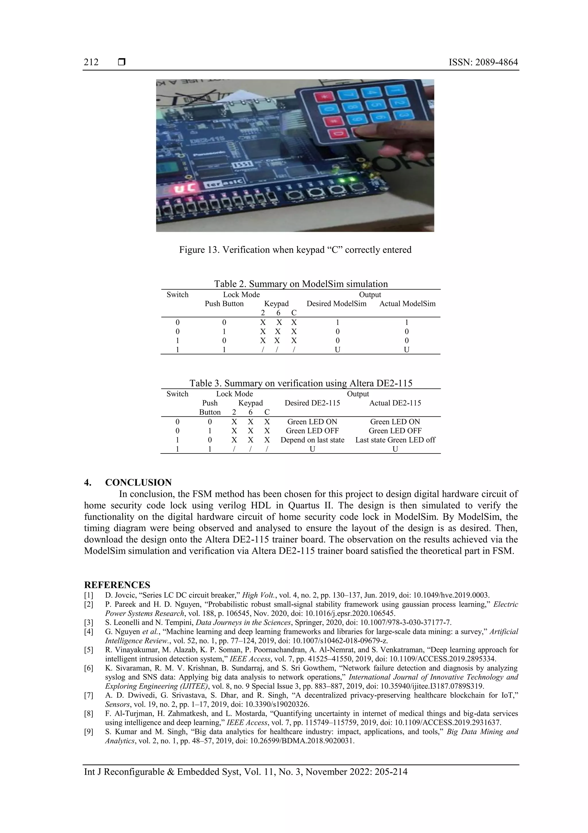 An FPGA application of home security code using verilog | PDF An FPGA application of home security code using verilog | PDF