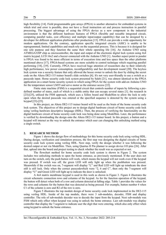 An Fpga Application Of Home Security Code Using Verilog Pdf
