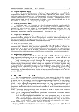 Design of fault tolerant algorithm for network on chip router using field programmable gate ...