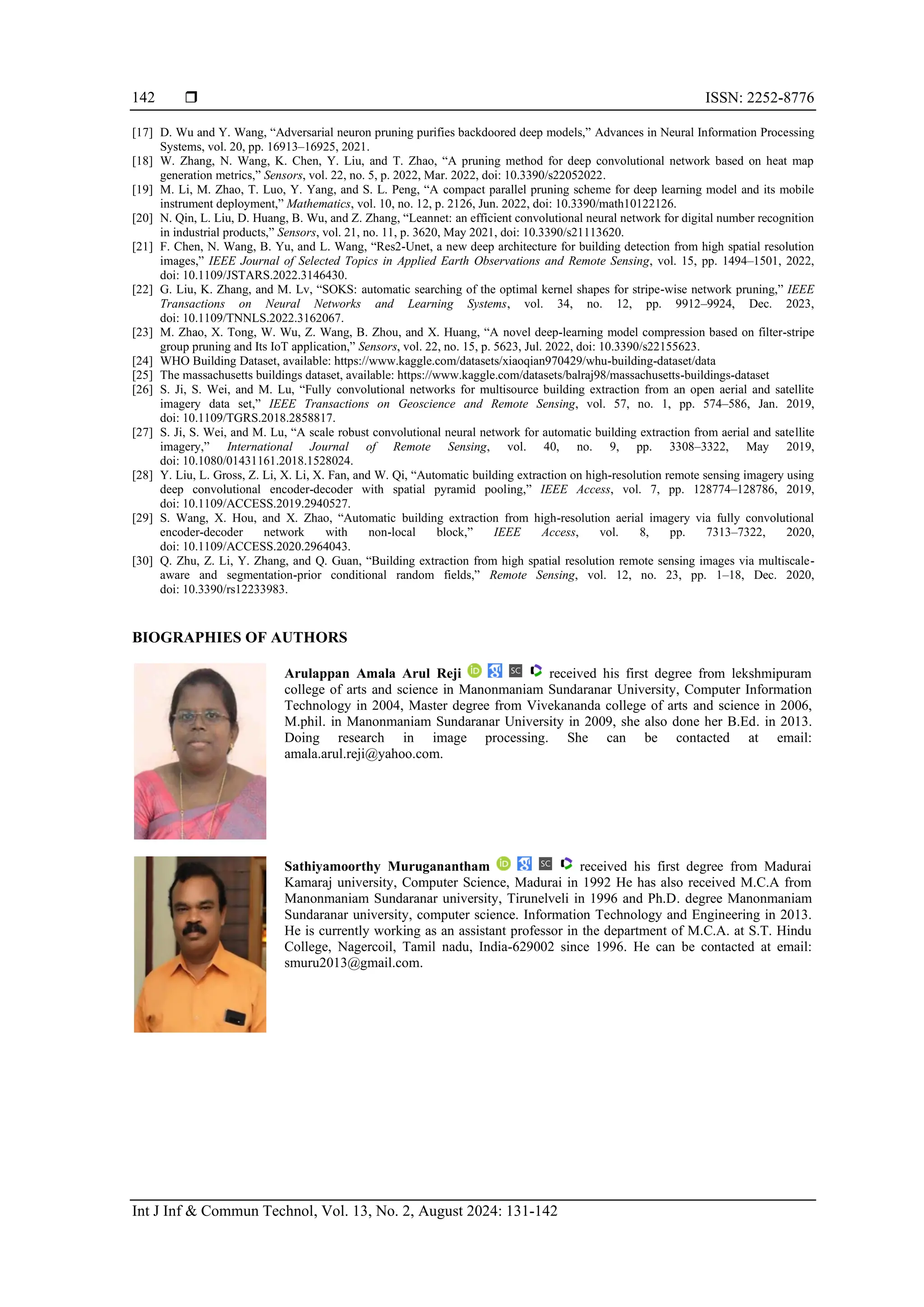 Building detection based on searching of the optimal kernel shapes pruning method on Res2-Unet | PDF