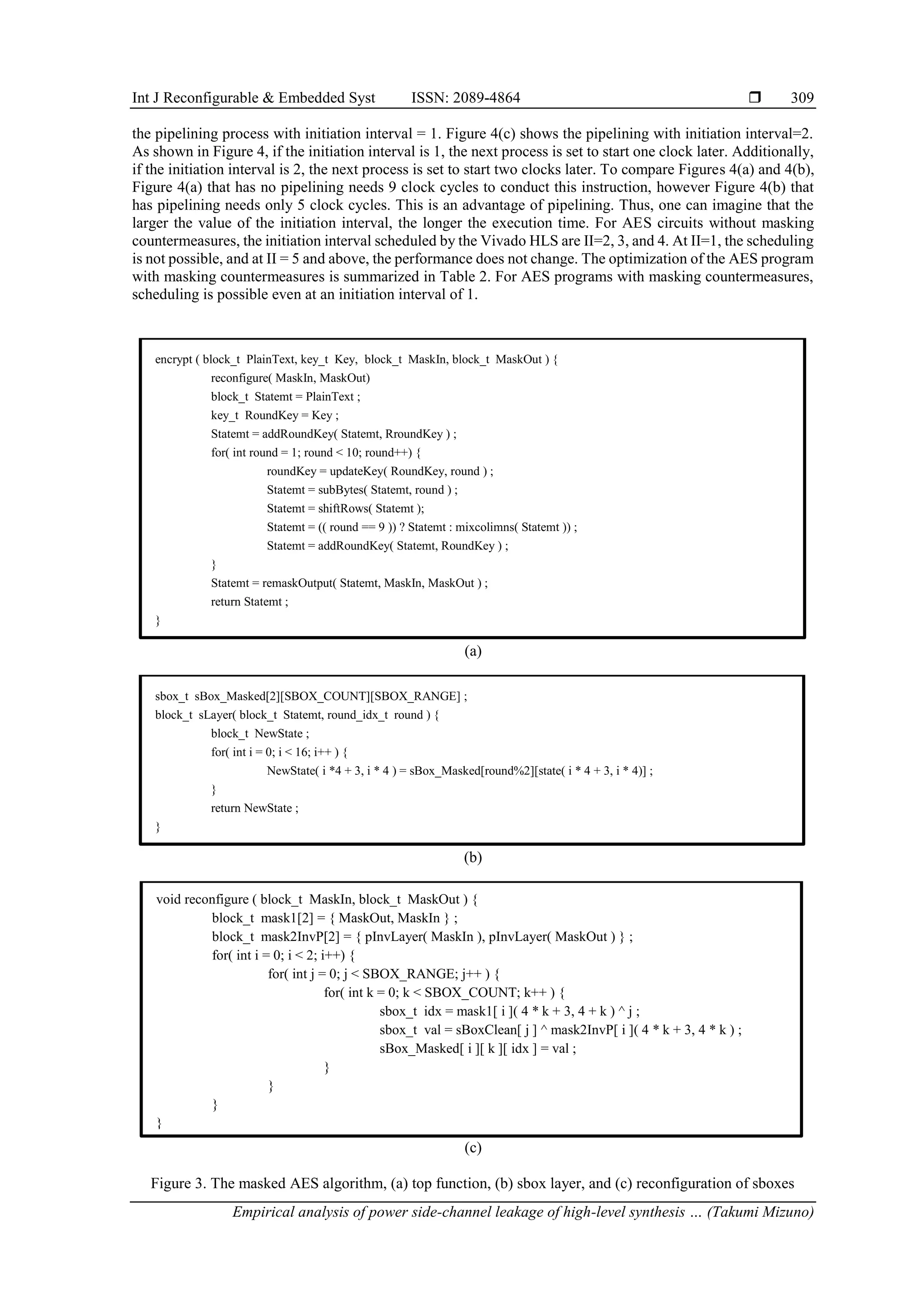 Empirical analysis of power side-channel leakage of high-level ...