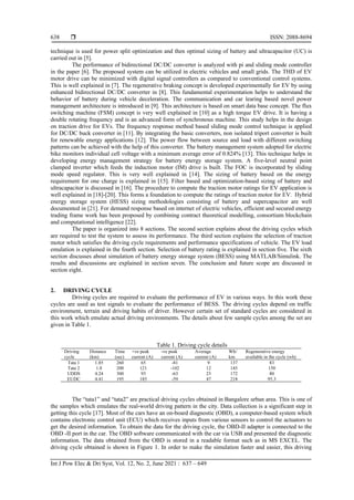 Driving cycle based battery rating selection and range analysis in EV ...