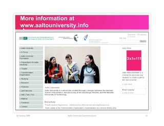 Aalto University Presentation | PPT