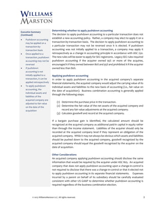 New Pushdown Accounting Rules | PDF