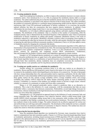 Strategies for improving the quality of community detection based on modularity optimization | PDF