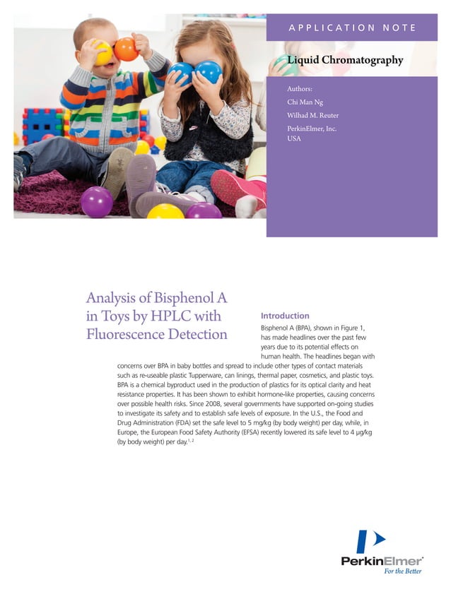Analysis of Bisphenol A in Toys by HPLC with Fluorescence Detection | PDF